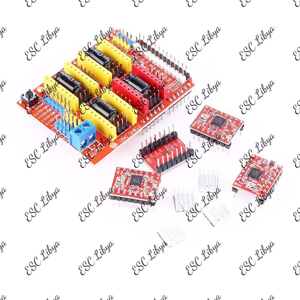 Cnc Shield + 4 A4988 Stepper Motor Driver – Electronic Service Center